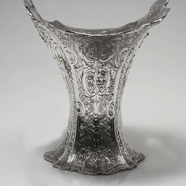 Webster Flower Basket Centerpiece | Intricate repousse patterns ...